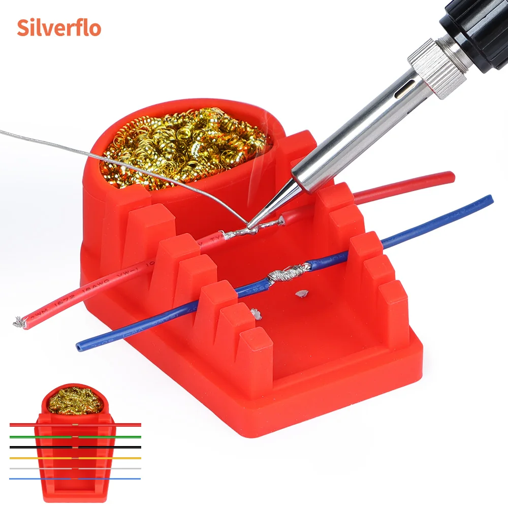 Silicone Wire Holder with Brass Wool Tip Cleaner Welding Wire Fixture ...