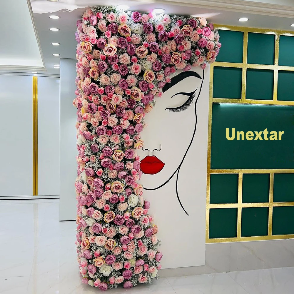 Panel de flores artificiales de seda para pared, Panel de 24x16 ...