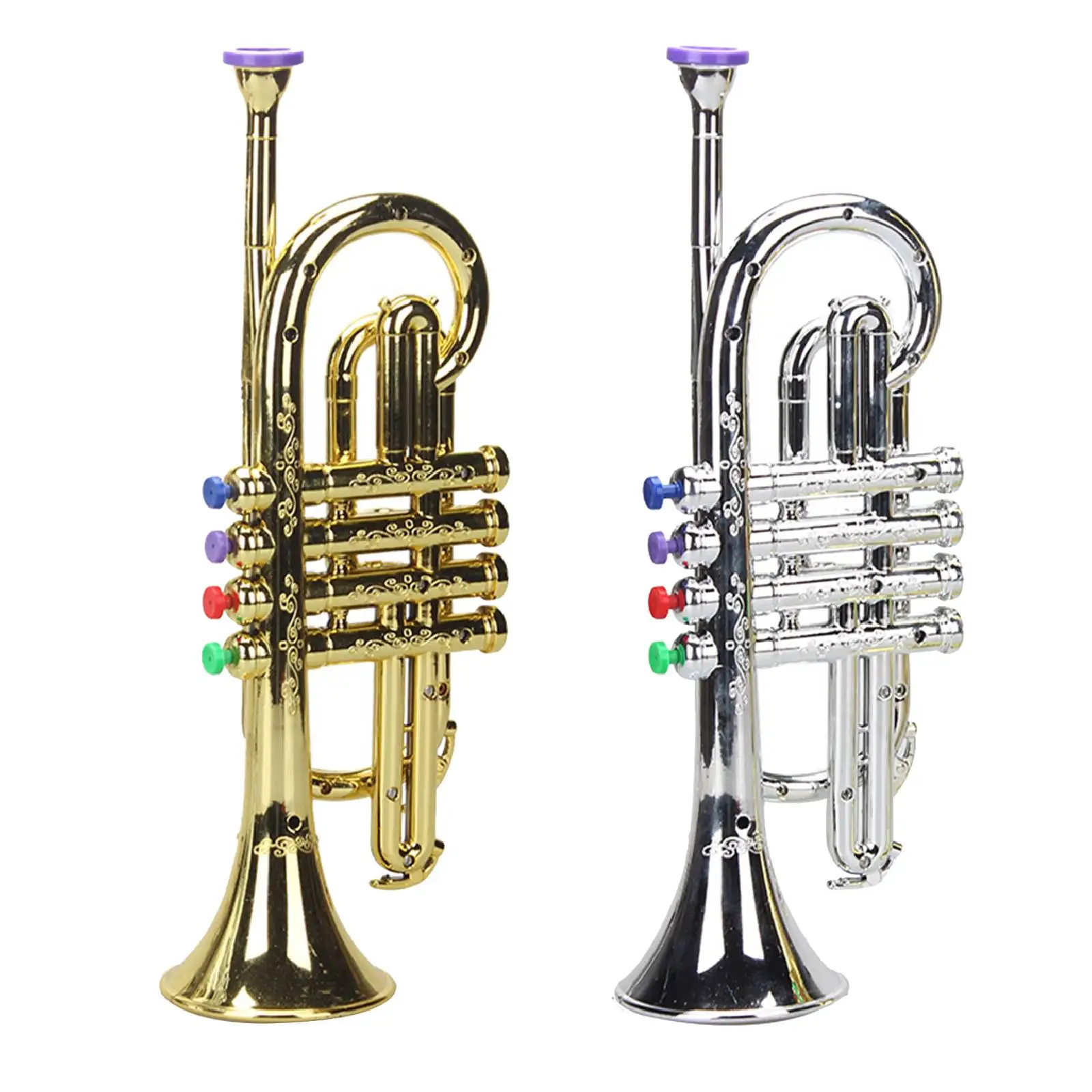 Toy-Trumpet-for-Kids-Safety-Tested-BPA-Free-Beautiful-Silver-Gold ...