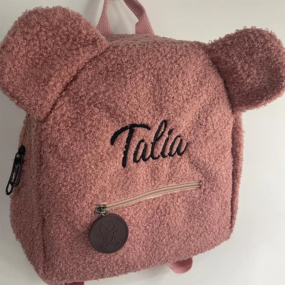 Personalized-Baby-Pink-Bear-Backpacks-Portable-Children-Travel-Shopping ...