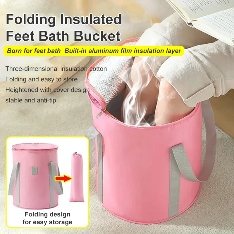 Portable-Foot-Soaking-Bucket-Folding-Travel-Thermal-Insulation-Foot ...