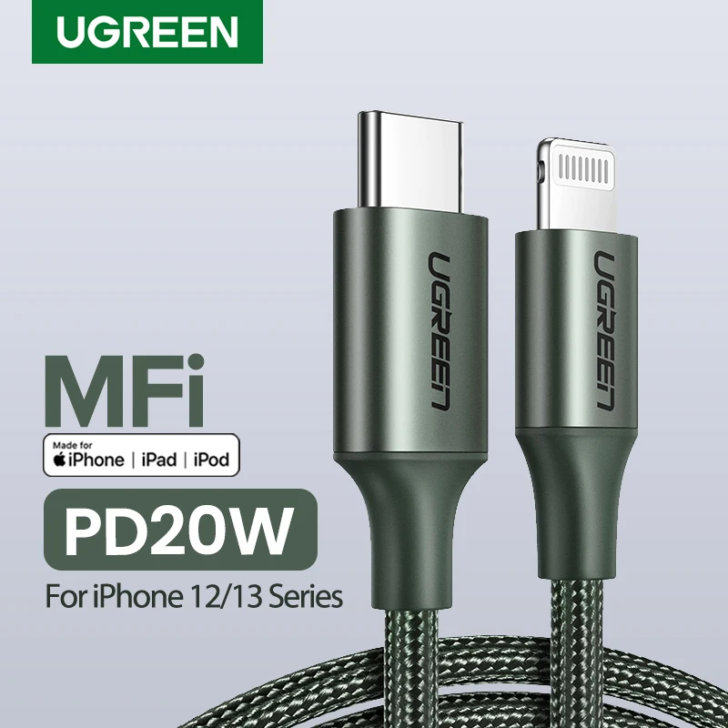 UGREEN Cable de datos USB tipo C A Lightning PD20W, carga rápida para iPhone 13 12 Mini Pro Max ...