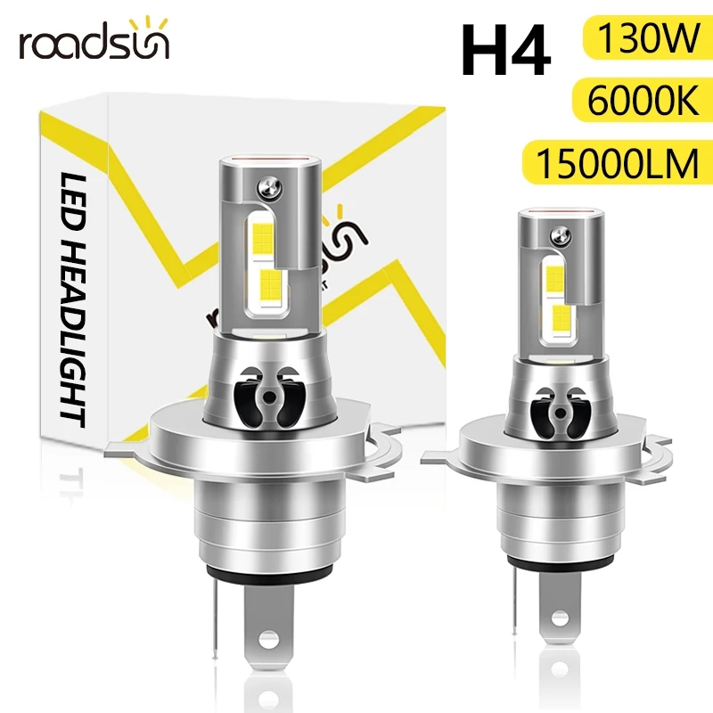 Faro-delantero-Led-para-coche-bombillas-H4-9003-de-130W-HB2-Hi-Lo-12V ...