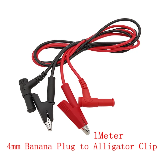 1Pcs Universal Multimeter Test Leads 4mm Banana Plug to Alligator Clips ...