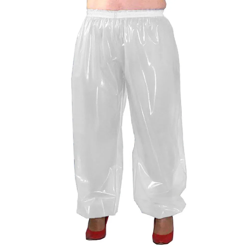 New Plus Size Clear Vinyl Baggy Long Bloomers Fashion Clear PVC Leather ...