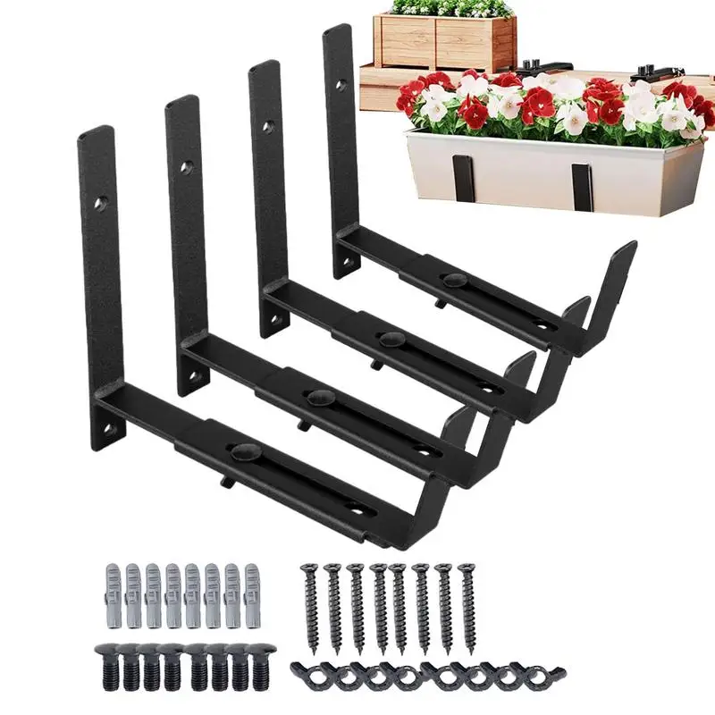 Window-Box-Brackets-Adjustable-Railing-Flower-Box-Holder-Strong-Metal ...