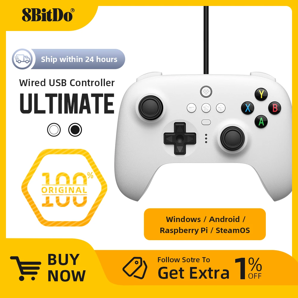 8BitDo-Ultimate-Controller-Wired-USB-compatible-for-Android-Window-10-11-Steam-Deck-Switch ...