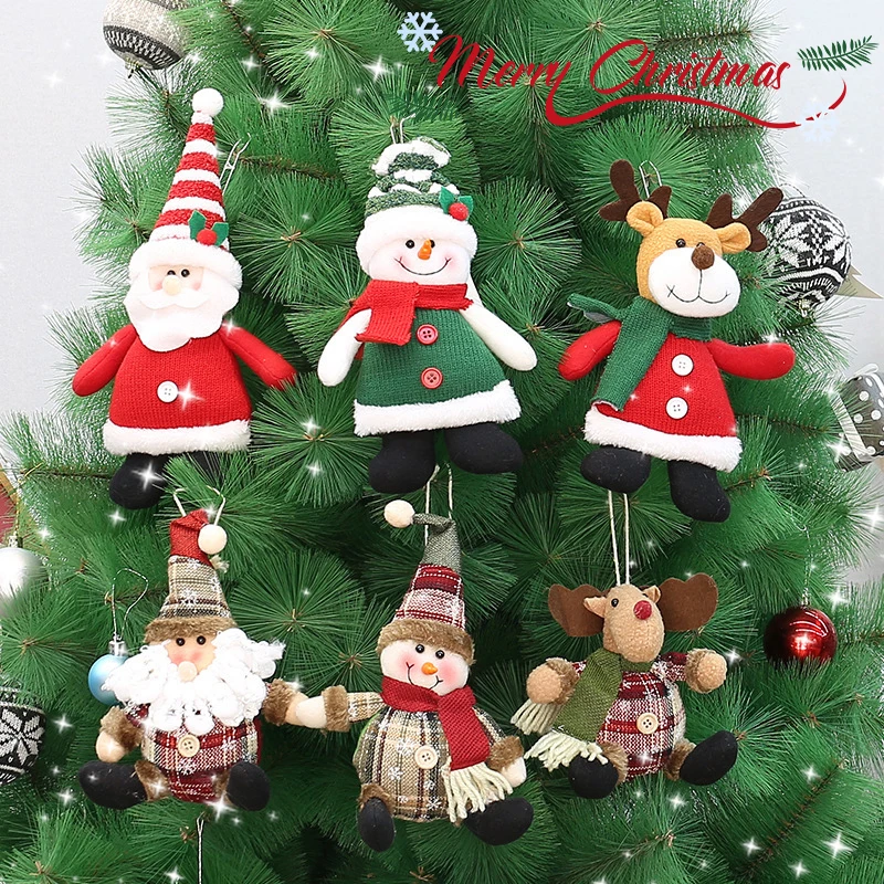 Navidad Christmas Decoration Plaid Christmas Pendant Christmas Tree ...