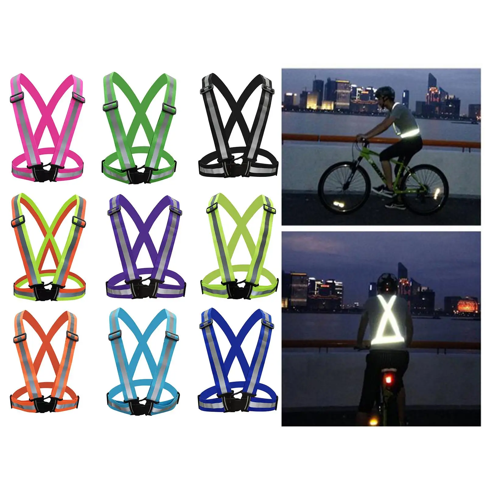 Safety Gear Reflective Vest Belt High Visibility Day And Night For All ...