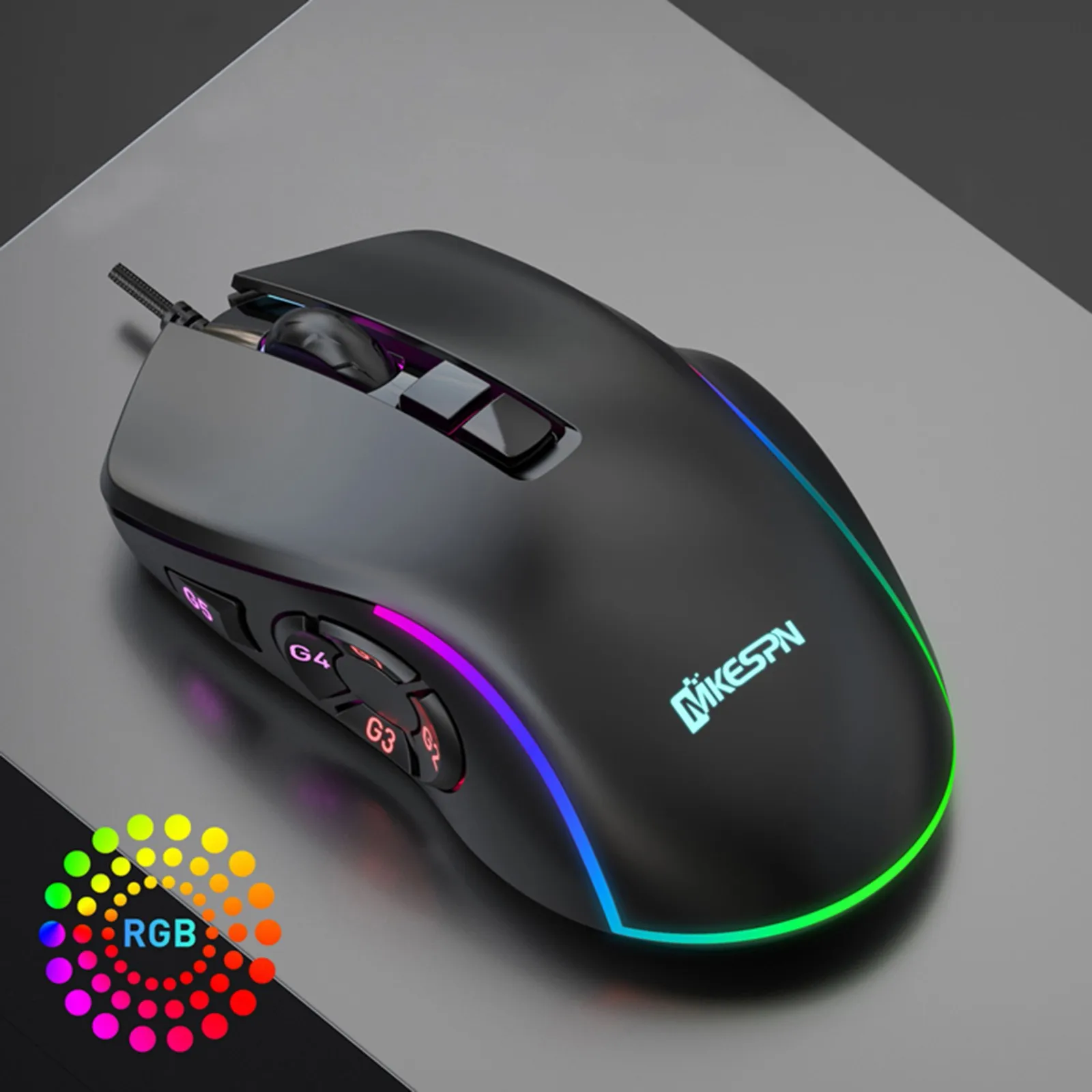 7200DPI MKESPN Mouses X9 6 Ergonomic 7 10 Speed Programmable Gaming ...