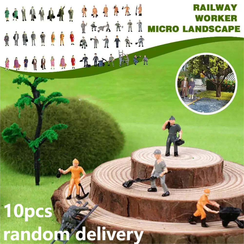 10Pcs-Model-Train-Track-Railroad-Worker-People-Figures-Home-Random ...