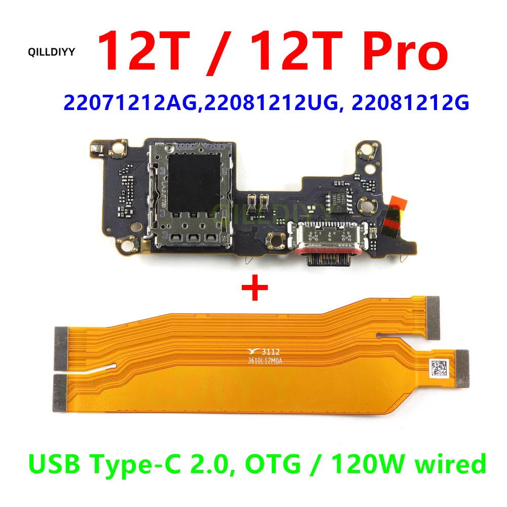 For Xiaomi Mi 12T Pro USB Charging Board Connector Plug Port Dock With ...