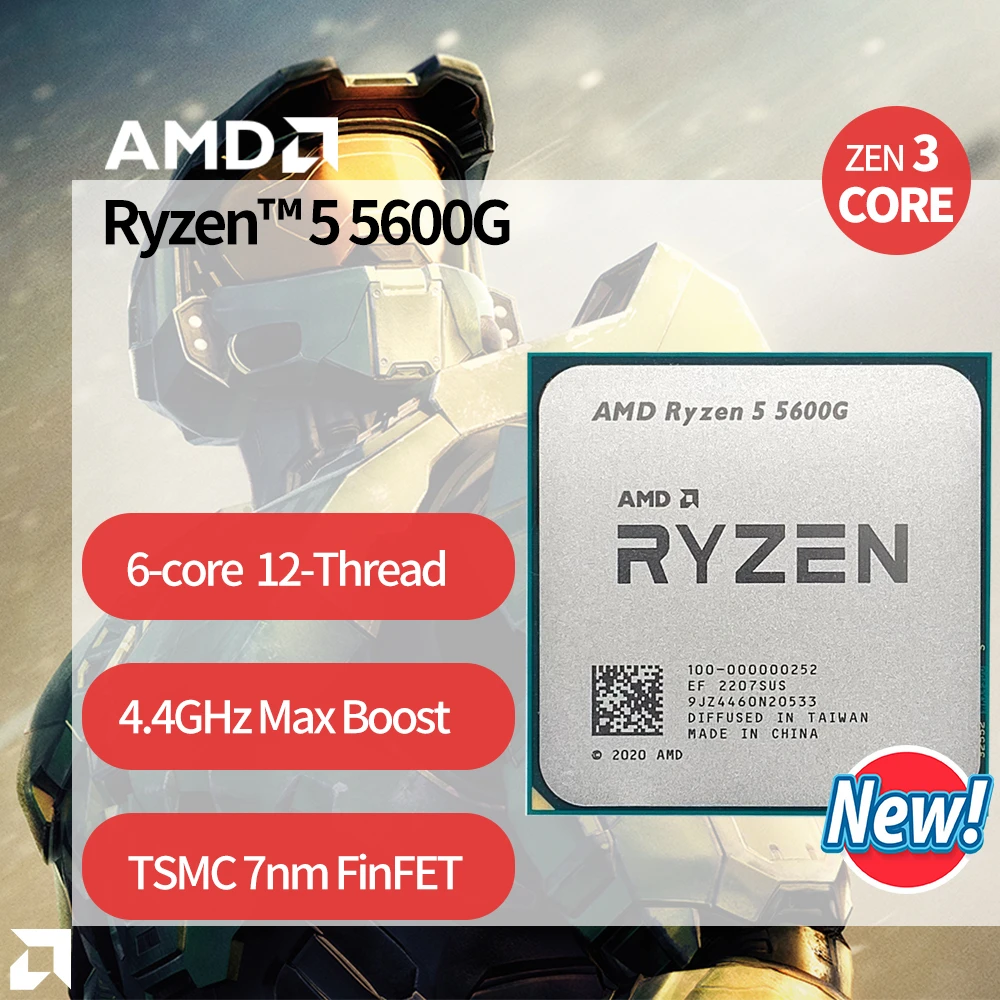 Amd Ryzen 5 5600g R5 5600g 3.9ghz Six-core Twelve-thread 65w Cpu ...