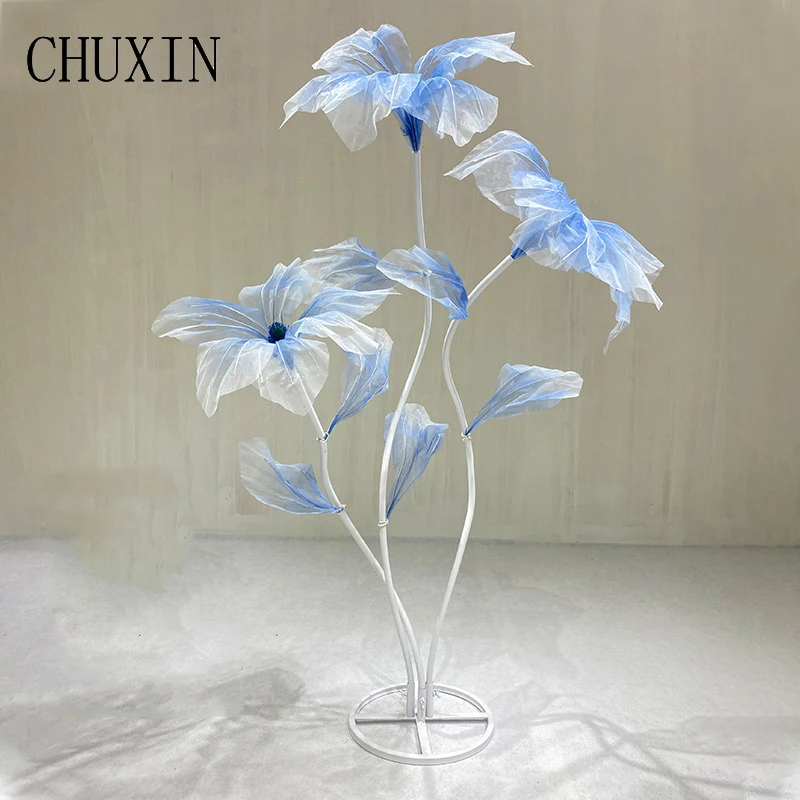 Silk-Mesh-Gauze-Lily-Flower-Wedding-Party-Stage-Road-Lead-Net-Yarn ...