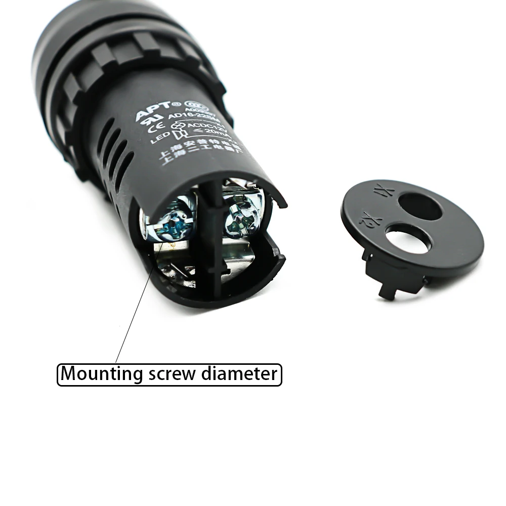 Buzzer 12V 22MM Jaune Dispositif'avertissement de haut parleur avec LED ...