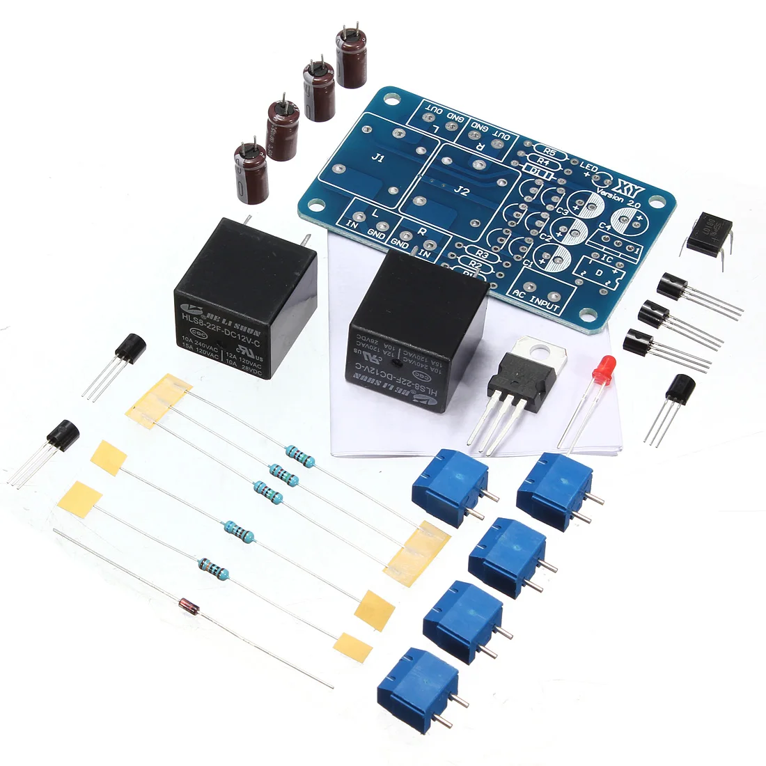 Audio-Speaker-Protection-Board-Components-Boot-Delay-DC-Protect-Kit-DIY ...