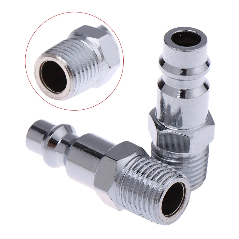 Conector macho de acoplamiento rápido neumático, rosca externa de alta calidad de 1/4 ", estilo ...
