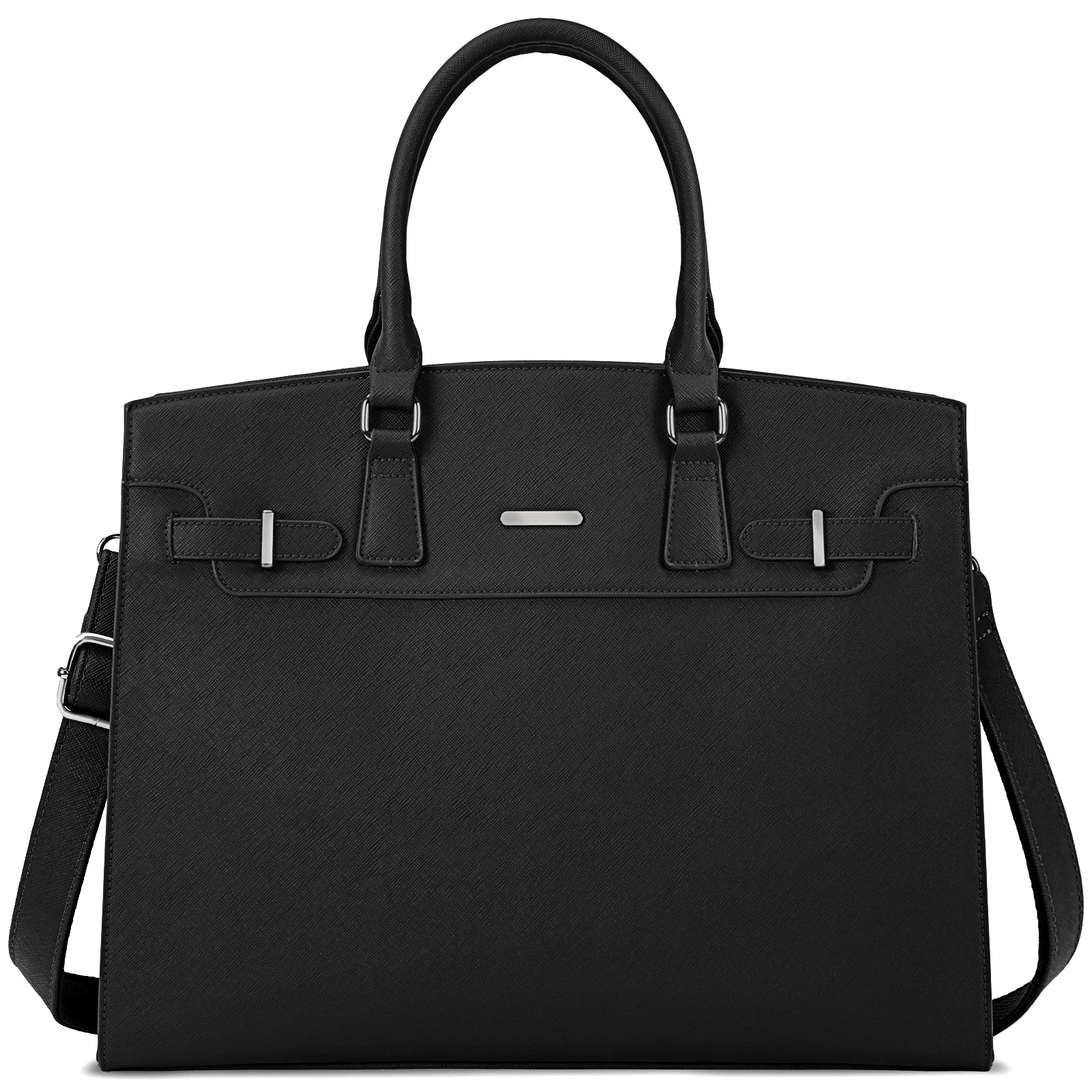 Black PU Waterproof Ladies' Briefcase IGOLUMON Business Commuter Style ...