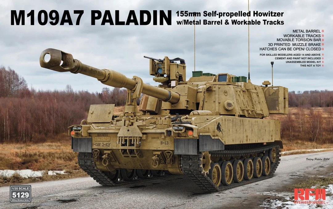 Ryefield model assembly model kit RM-5129 M109A7 Paladin Self-Propelled ...