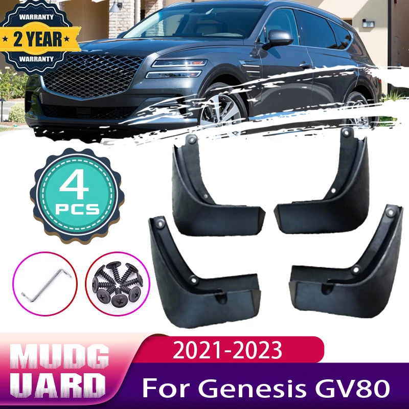 4PCS Car Mud Flaps for Hyundai Genesis GV80 JX1 2023 2022 2021 Mudguard ...