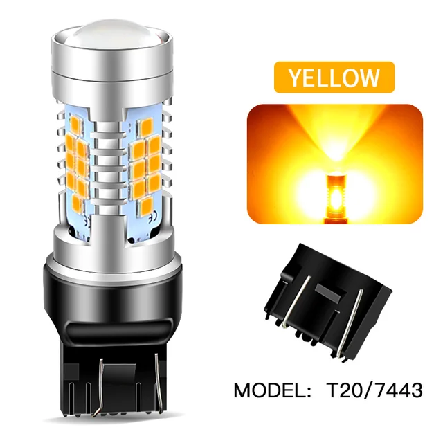 2pcs LED Daytime Running Light DRL Bulb Lamp Canbus W21/5W 7443 T20 For ...