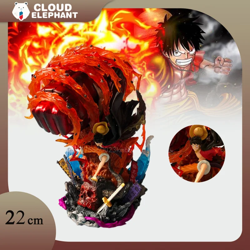 Classic Luffy Figures One Piece Anime Figure Toys Gear 3 Red Roc Model ...