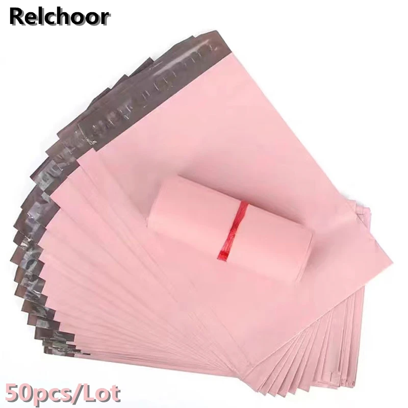 50Pcs-Pink-Poly-Mailer-Shipping-Bags-Waterproof-Mailing-Envelopes-Self ...