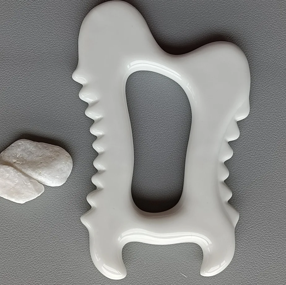Ceramic Gua Sha Board Skin Scraping tools Face Massager Whole Body ...