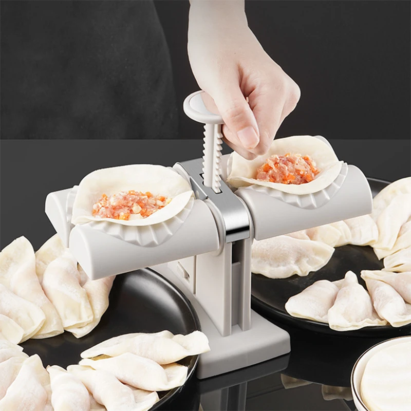 DIY-Automatic-Dumpling-Machine-Double-Head-Press-Mold-Empanadas-Ravioli ...