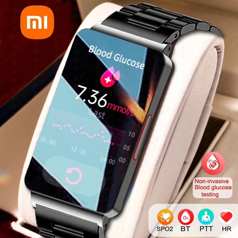 Xiaomi reloj inteligente resistente al agua para hombre, dispositivo con medidor de glucosa en ...