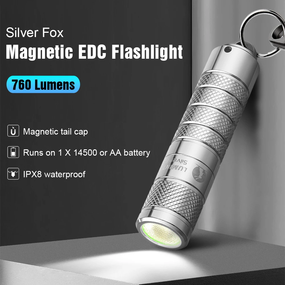 Lumintop-Silver-Fox-Mini-LED-Flashlight-Rechargeable-Portable-EDC-Torch ...