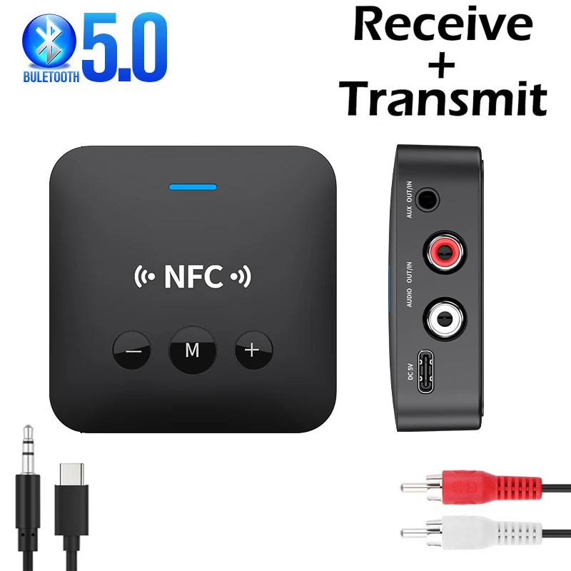 Bluetooth-Receiver-Transmitter-BT-5-0-TF-Card-Stereo-3-5mm-Jack-AUX-RCA ...