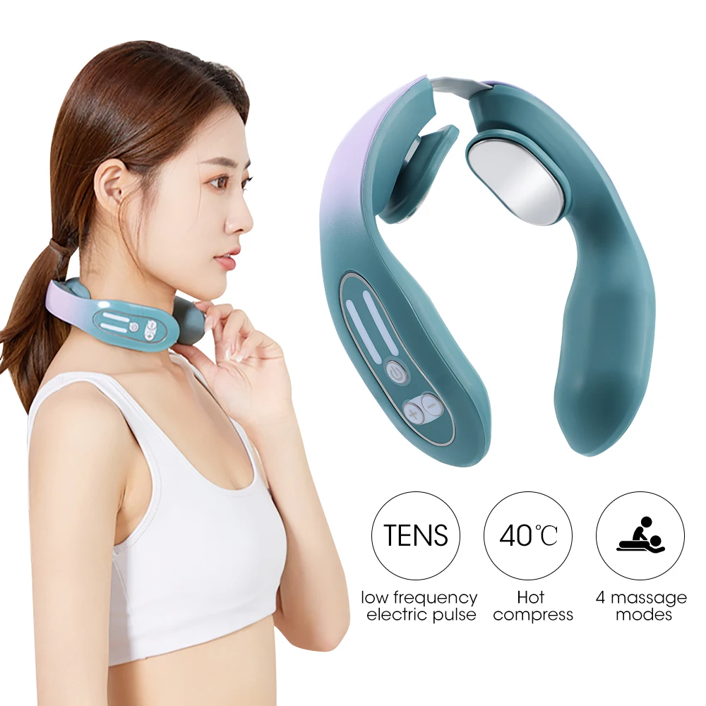 Portable Heating Cervical Spine Massager For Neck Shoulder Back Muscle ...