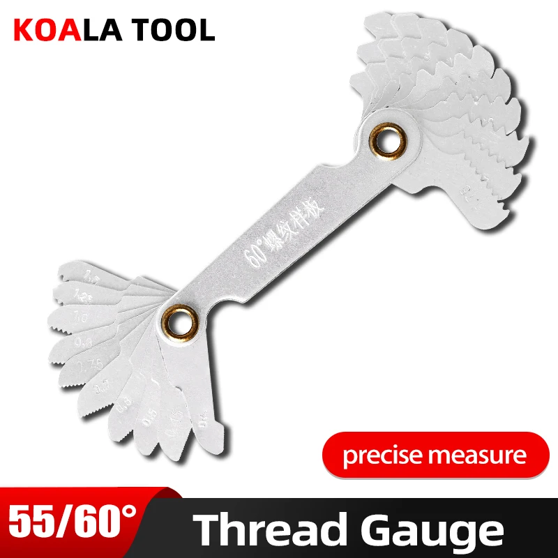 55-60-Degree-Metric-Thread-Plug-Gauge-Imperial-Gear-Tooth-Screw-Pitch ...