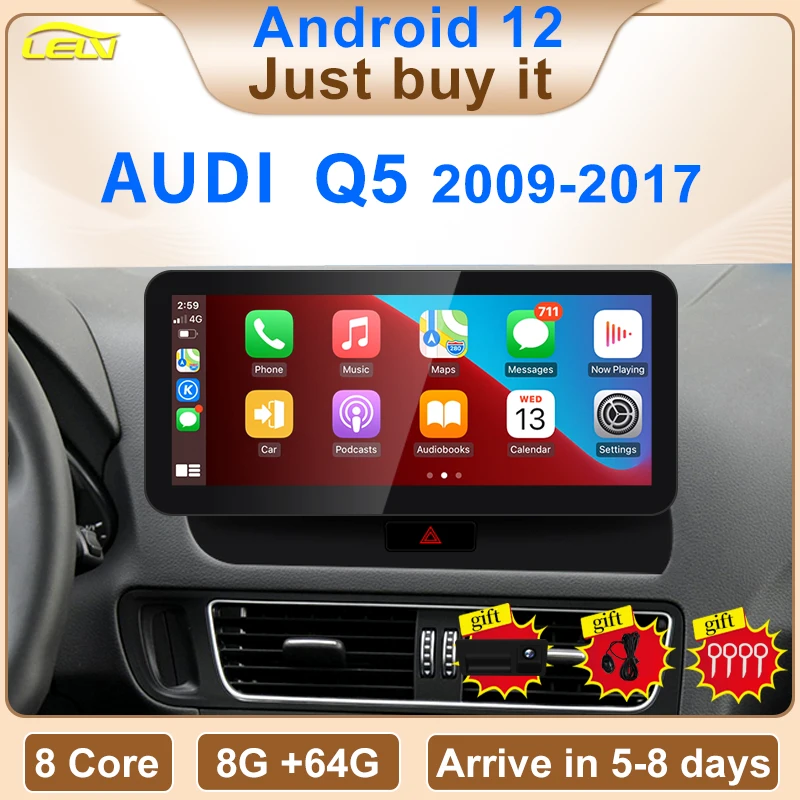 Factory Price 8G 64G Android12 10.25inch Carplay AUTO For AUDI 09-16 Q5 Car Video Players GPS ...