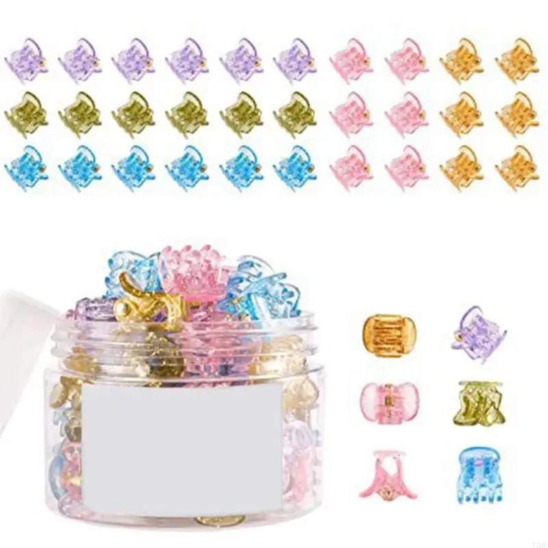 77HE 48pcs Creative Hair Claw Clip Funny Ponytail Claw Clip Secure ...