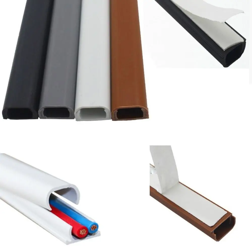 50cm-PVC-Square-Arc-Slot-Floor-Cord-Protector-Self-Adhesive-Anti ...