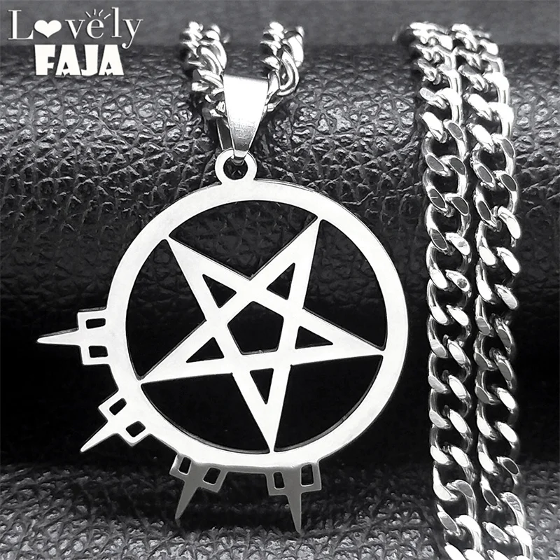 Death-Metal-Music-Band-Inverted-Pentagram-Necklace-for-Women-Men-Hip ...
