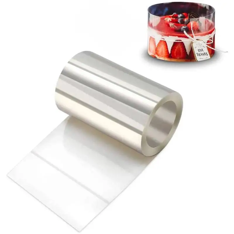 6/8cm Acetate Cake Collar Transparent Cake Roll DIY Acetate Sheet Cake ...