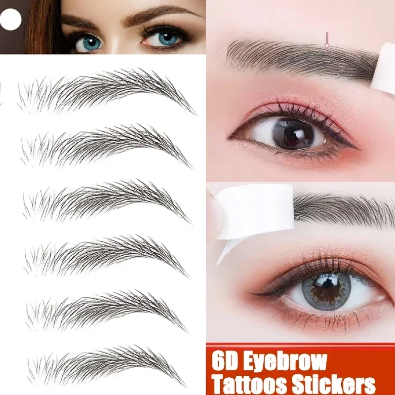 6D-Eyebrow-Tattoos-Stickers-Eyebrow-Water-Transfers-Stickers-Hair-Like ...