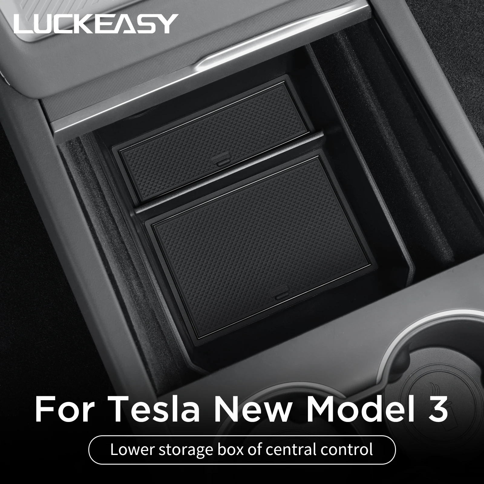 For Tesla Model 3 Highland 2024 Storage Box Central Console Lower layer ...