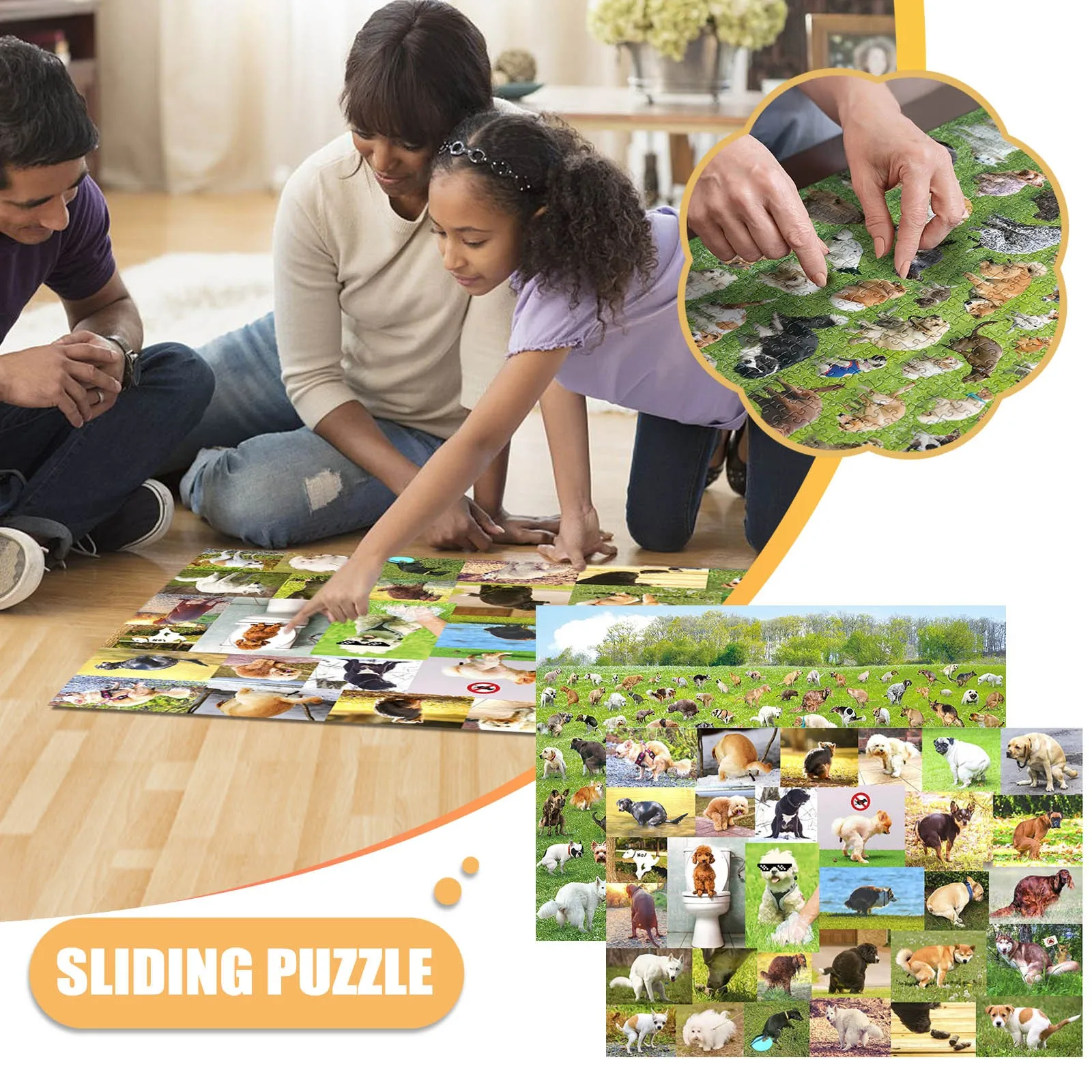 1000-Pcs-Pooping-Dog-Puzzle-101-Pooping-Puppies-Funny-Dog-Jigsaw ...