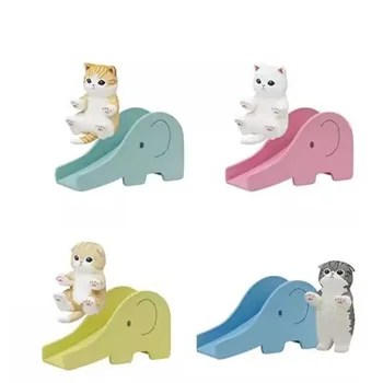 Kawaii Mofusand Cats Figures Play Slide Action Figure Elephant Slide ...
