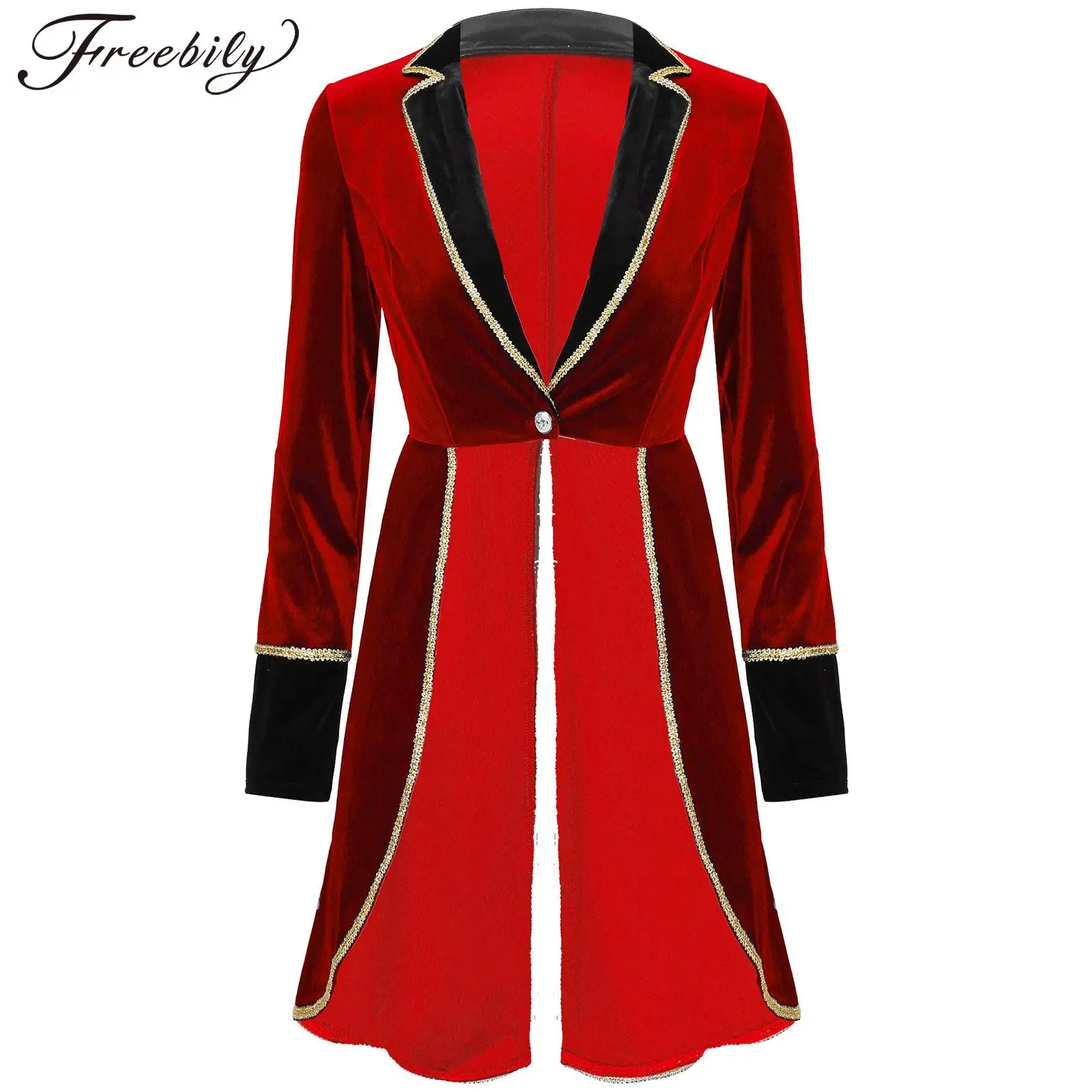 Ringmaster Costume Black Long Coat