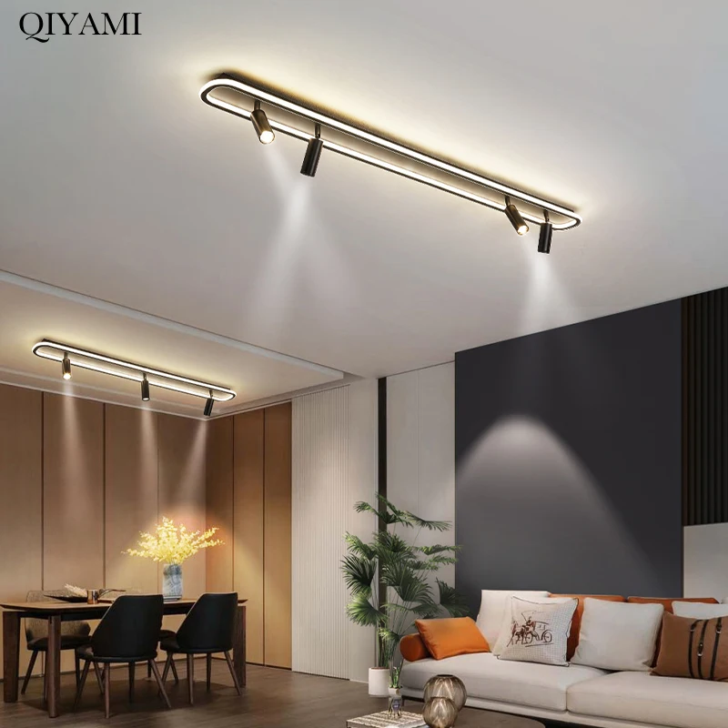 New-Modern-Long-LED-Ceiling-Lights-For-Living-Dining-Room-Bedroom ...