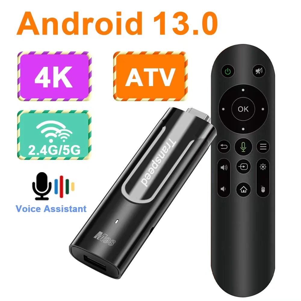 Transpeed Amlogic S905Y4 ATV Android13 TV Stick With TV Apps Dual Wifi ...