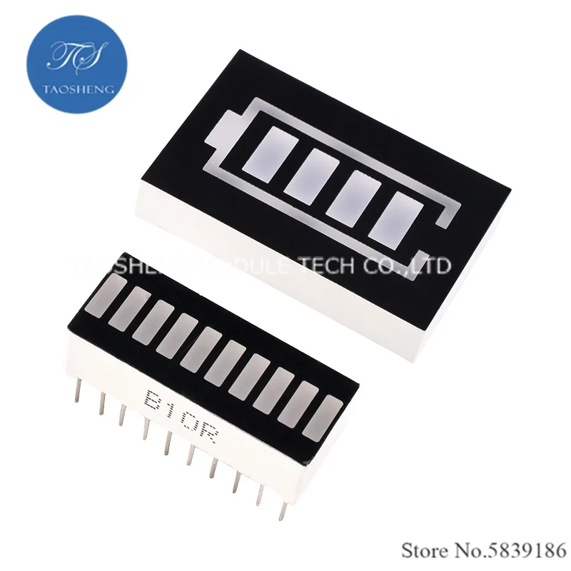 5PCS 10 Segment 4 Color LED Battery Level Bar Graph Power Display ...