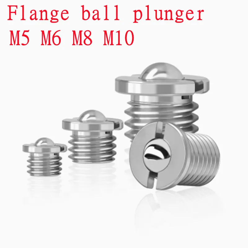 5pcs M5 M6 M8 M10 Stainless Steel Flange Ball Plunger Push Fit Ball ...