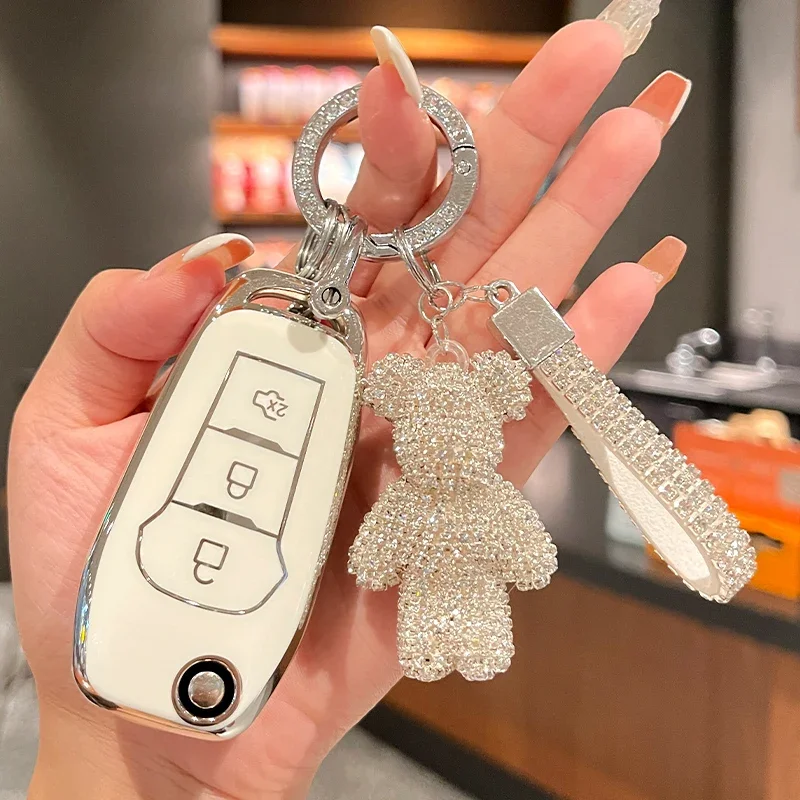 Funda-de-TPU-para-llavero-de-coche-accesorio-para-Ford-Figo-2017-Mondeo ...