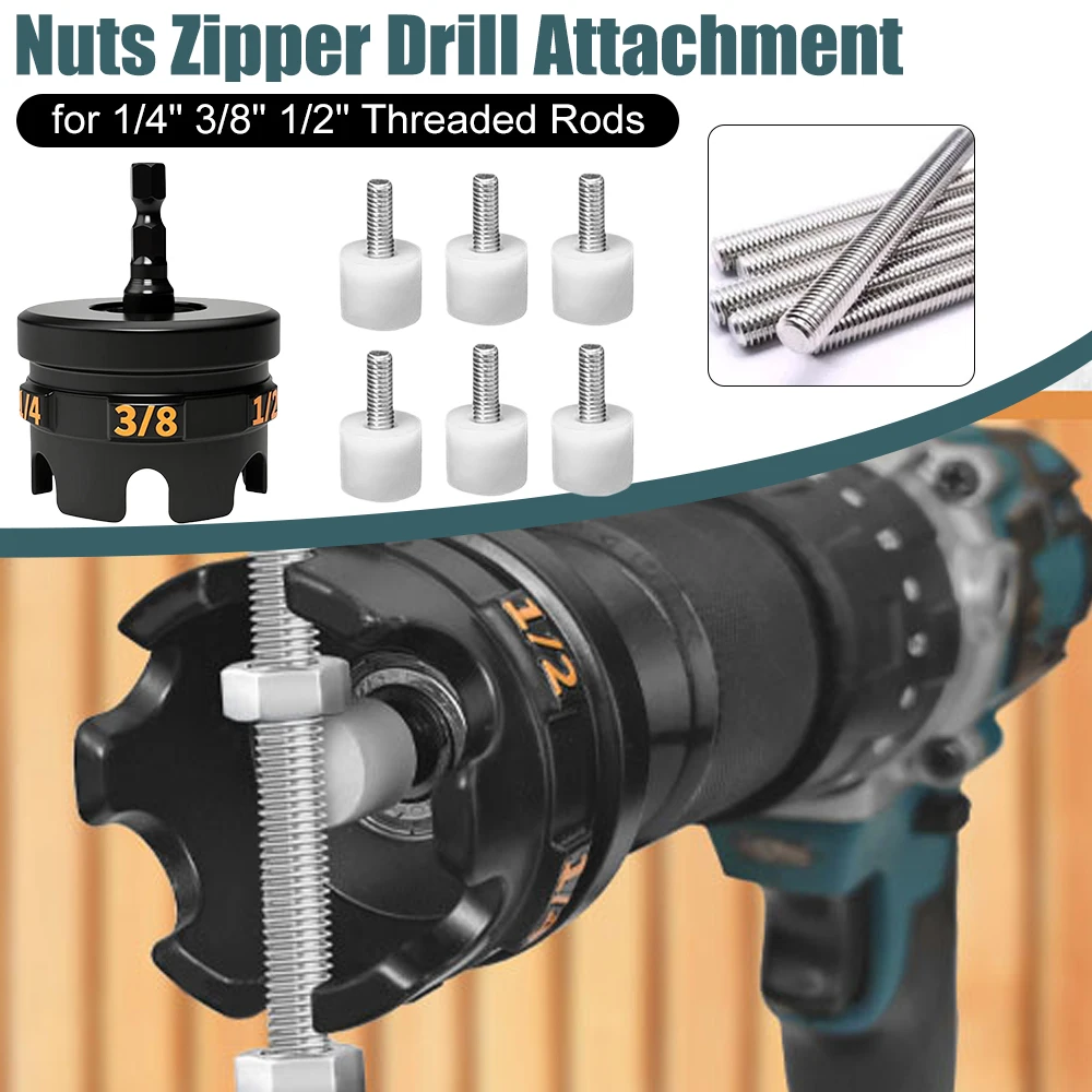 Nuts Zipper Drill Attachment for Fast Nut And Bolt Removal Nut Remover ...
